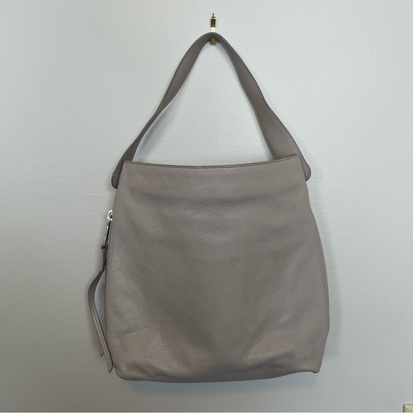Fossil | Bags | Fossil Light Gray Leather Shoulder Bag | Poshmark